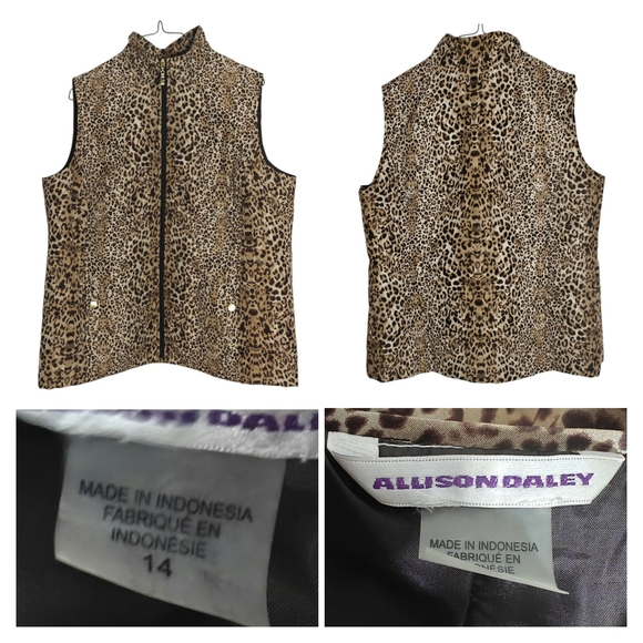 Allison Daley | Jackets & Coats | Allison Daley Leopard Print Vest ...